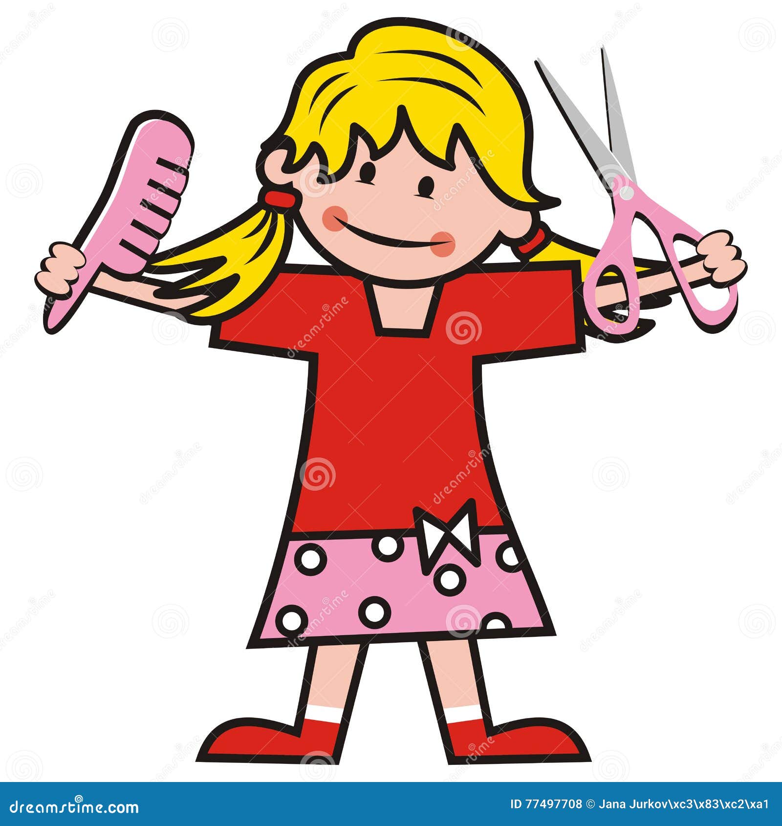 Estilista ilustración del vector. Ilustración de ropa - 77497708