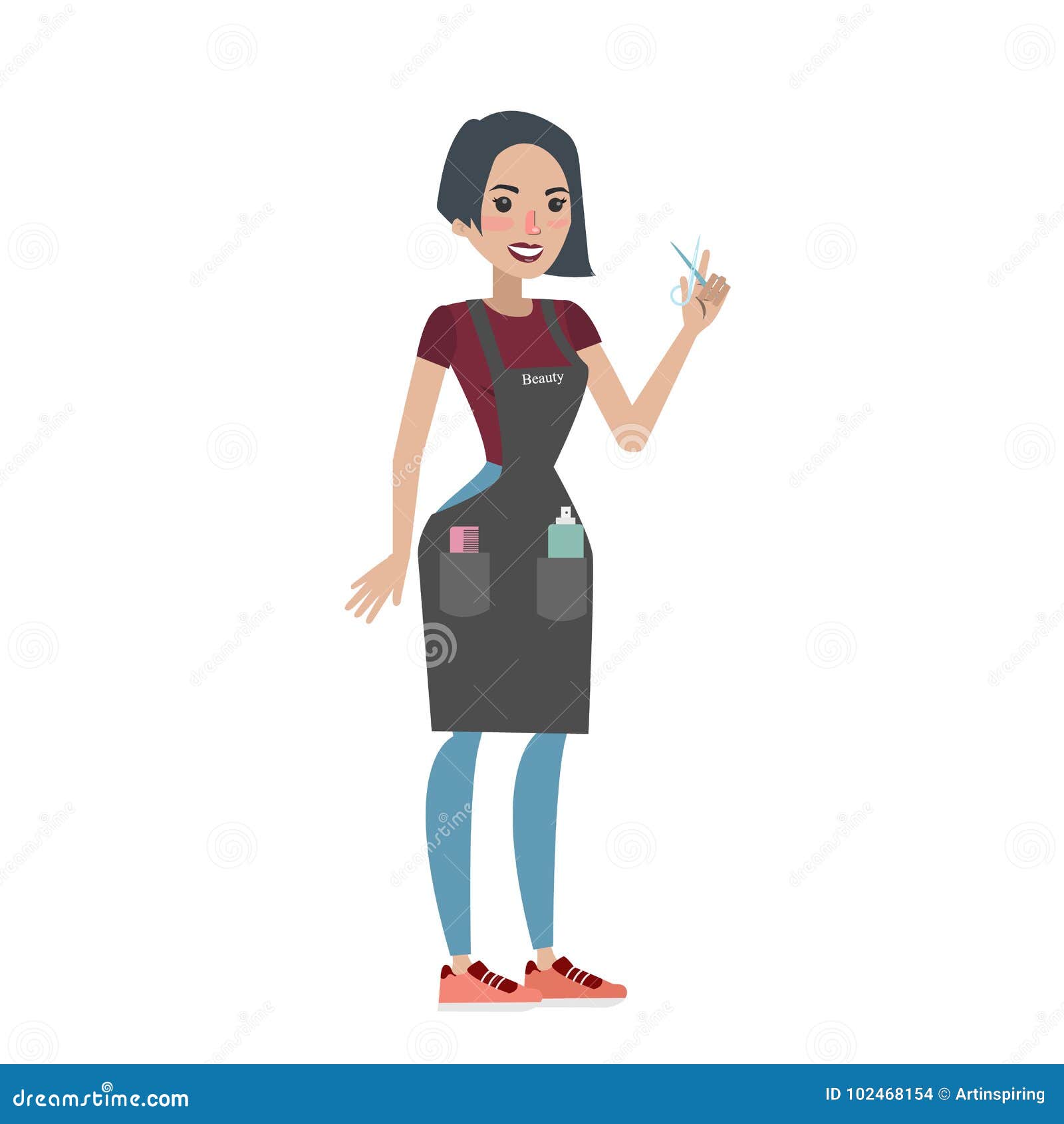 Estilista aislado ilustración del vector. Ilustración de esteticista ...