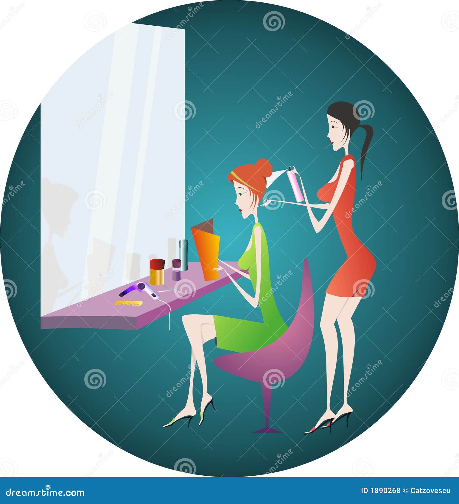 Estilista de pelo ilustración del vector. Ilustración de carrera - 1890268