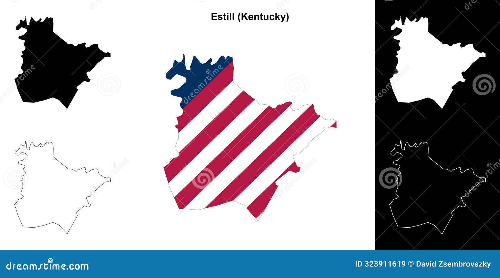 Estill outline map stock illustration. Illustration of counties - 323911619