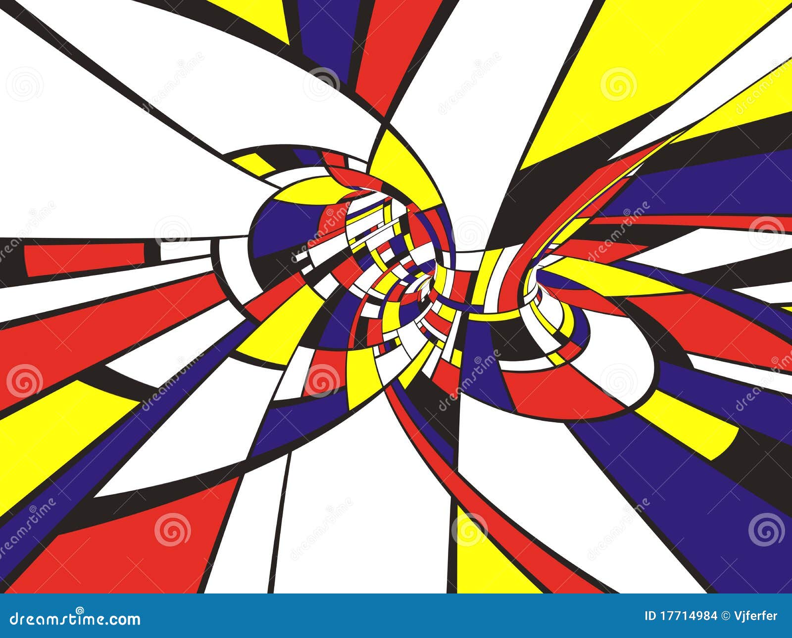 Estilo Abstrato De 3D Mondrian Ilustração Stock - Ilustração de amarelo ...