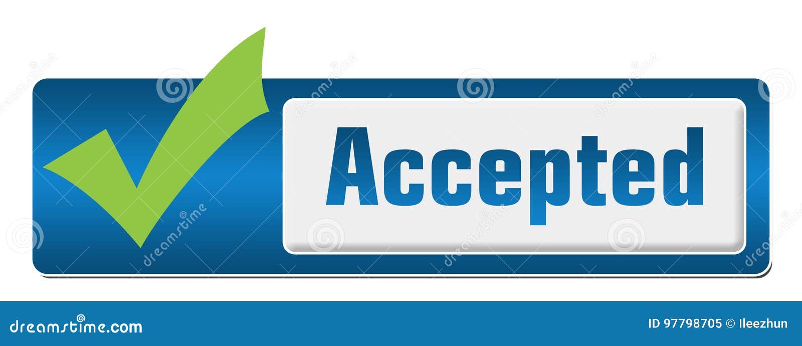 Estilo Aceptado Del Botón Con Símbolo Stock de ilustración ...