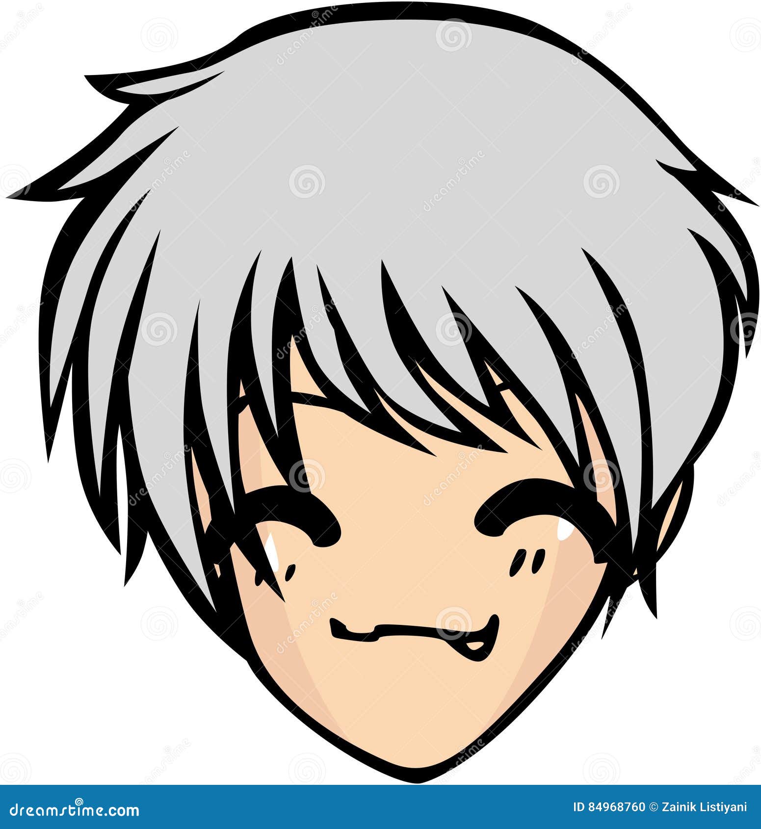 Estilo bonito do emoticon ilustração stock. Ilustração de sorte - 84968760