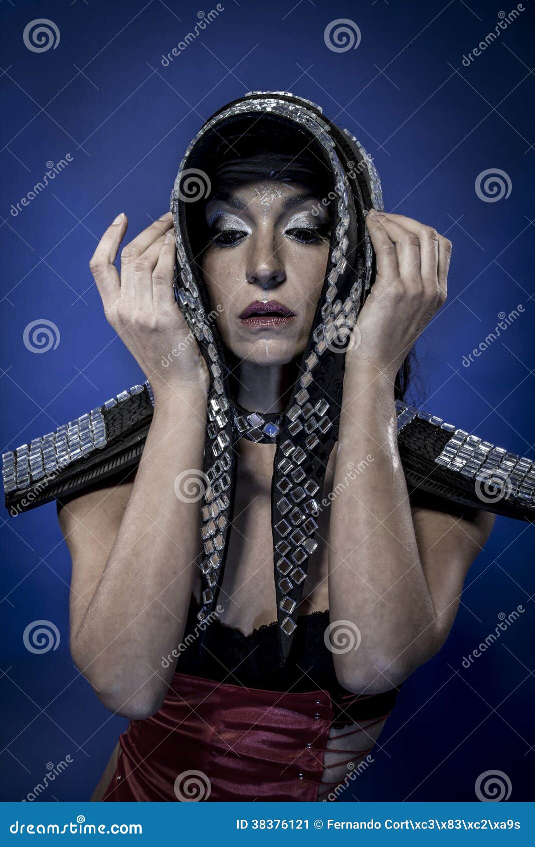 Estilo De Art Girl Portrait .modern Da Forma Imagem de Stock - Imagem ...