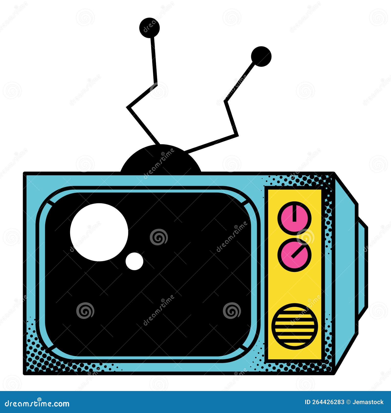 Estilo de arte pop de tv ilustración del vector. Ilustración de ...