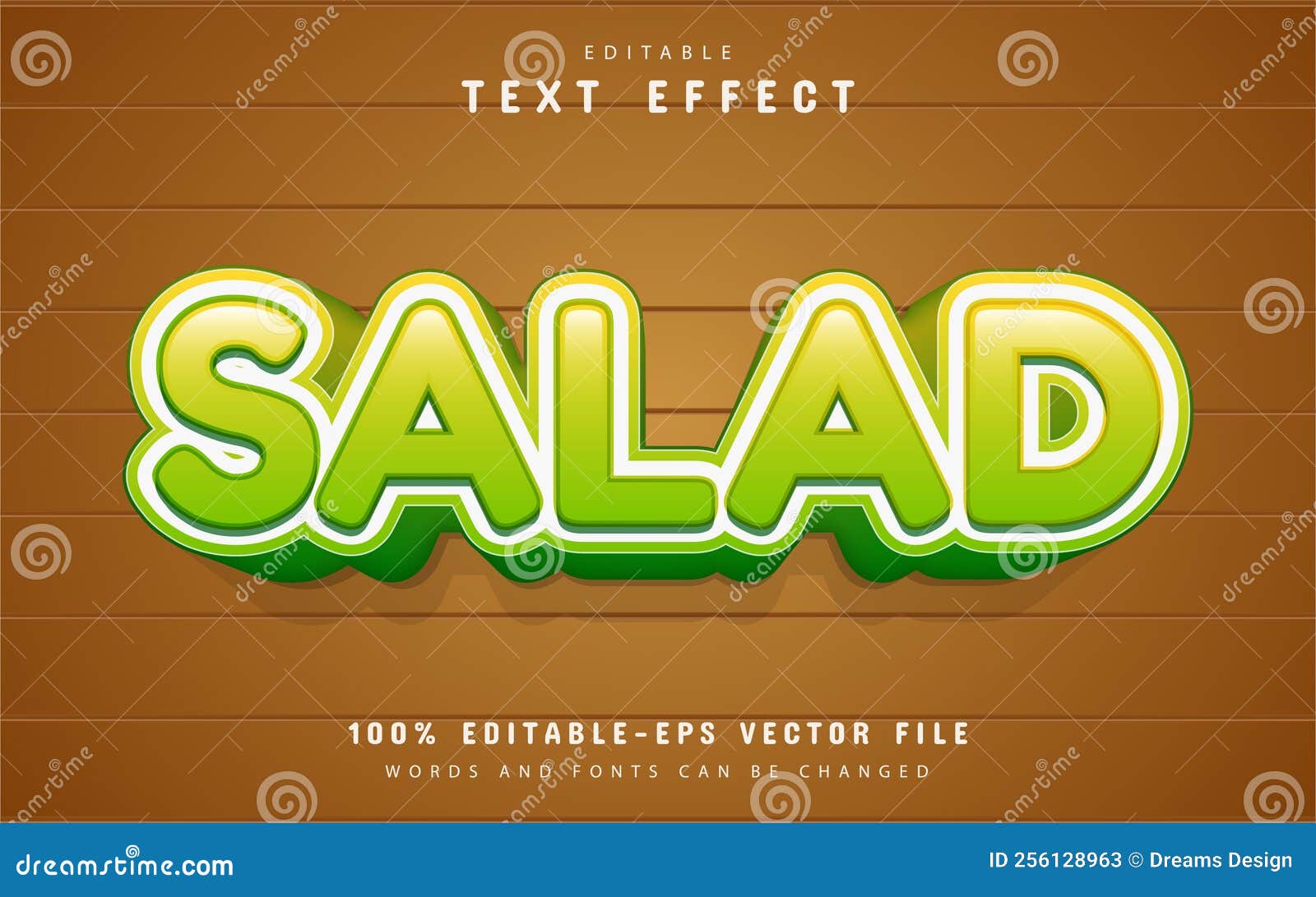 Estilo De Desenho Animado De Efeito De Texto Salado Ilustração do Vetor ...