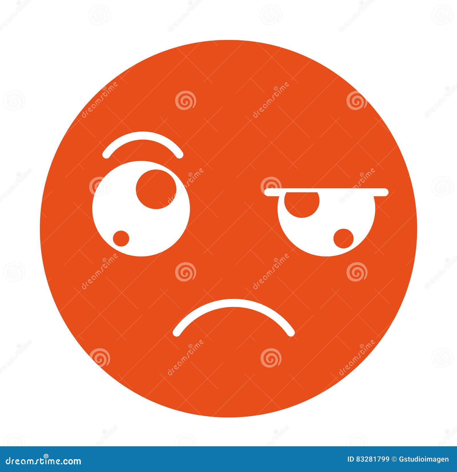 Estilo De Kawaii De La Cara Del Emogy Stock de ilustración ...