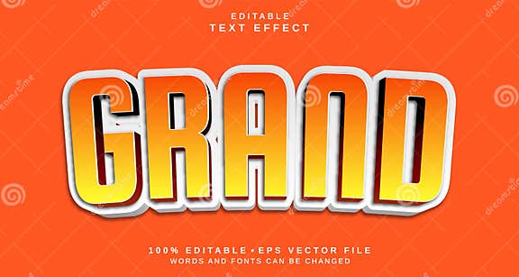 Estilo De Texto Editable Efecto Estilo De Texto Grande Ilustración del ...