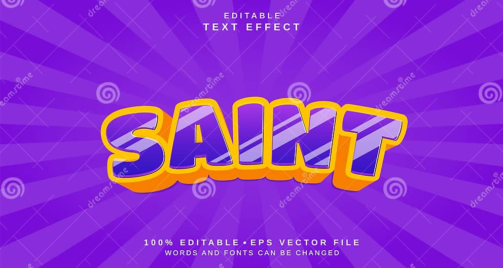 Estilo De Texto Editable Efecto Saint Tema De Estilo De Texto ...