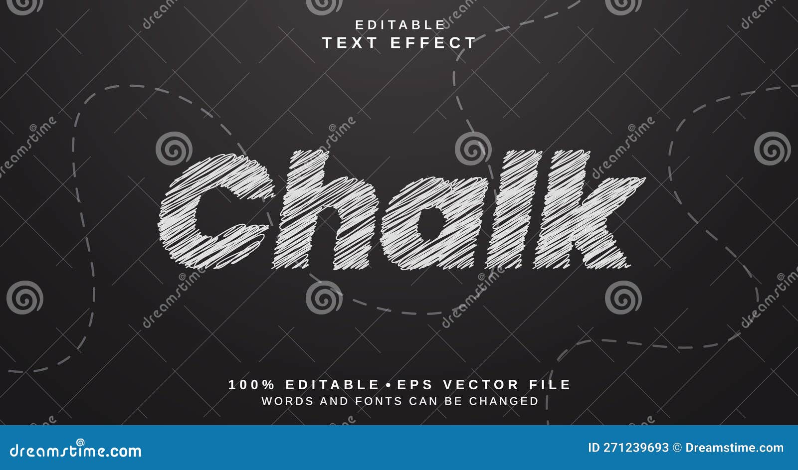 Estilo De Texto Editable Efecto Tiza Tema De Estilo De Texto ...