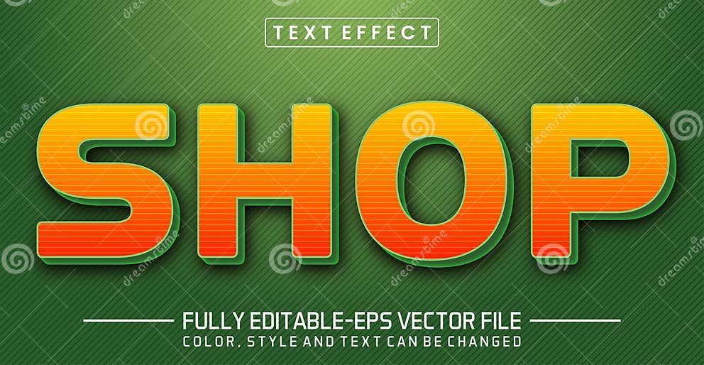 Estilo De Texto De Tienda Editable Efecto De Tienda Estilo De Texto ...