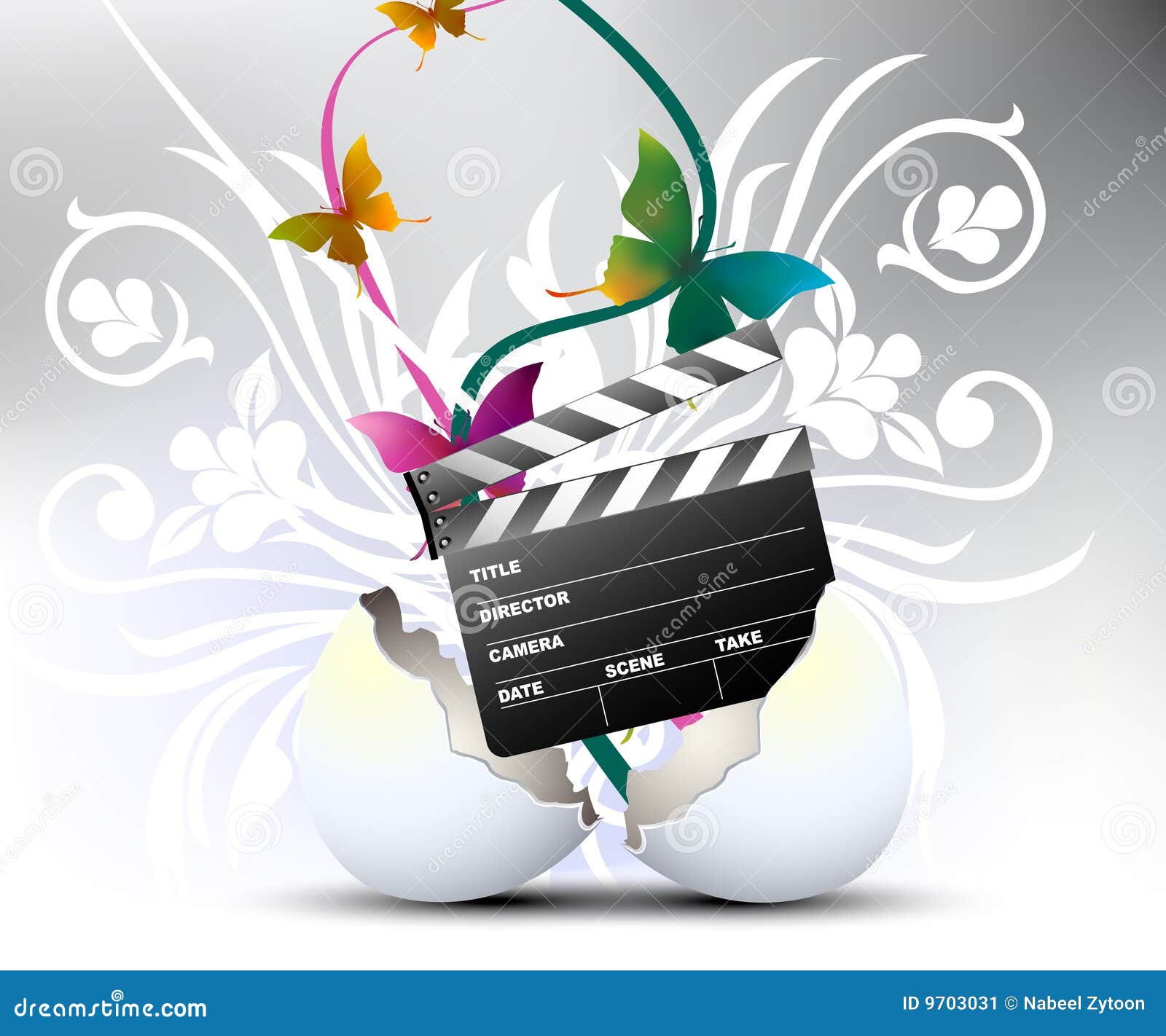 Estilo del arte del cine ilustración del vector. Ilustración de técnico ...