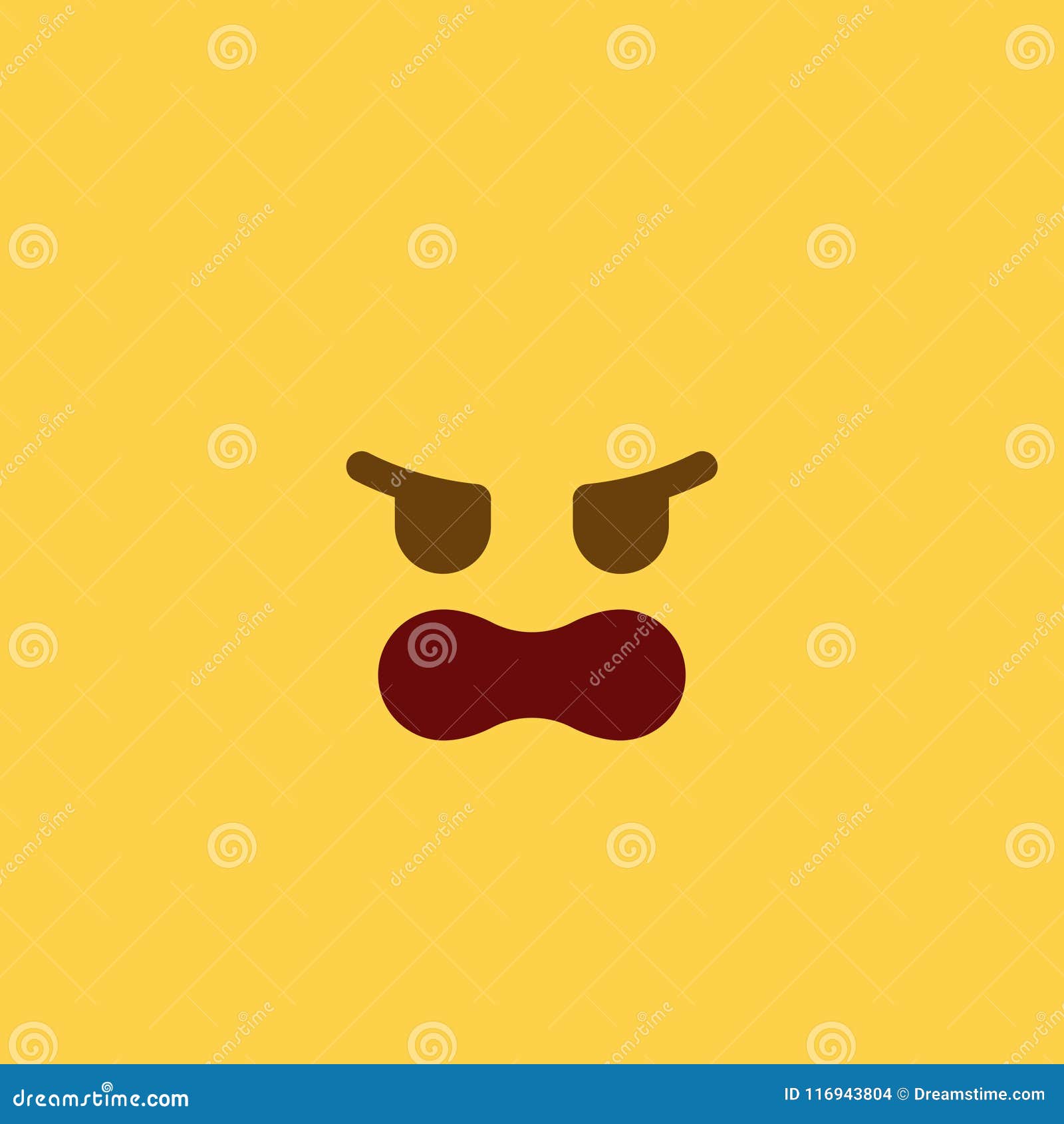 Estilo Emoji De La Teja De La Rabia Stock de ilustración - Ilustración ...