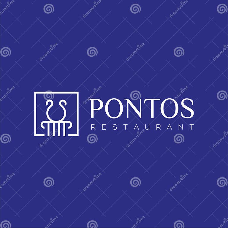 Estilo Grego Logo Design Template Ilustração do Vetor - Ilustração de ...