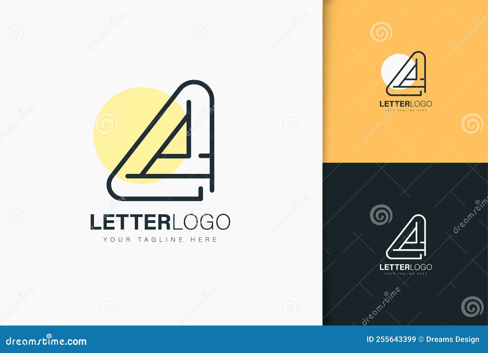 Estilo Linear De Design De Letra a Ilustração do Vetor - Ilustração de ...