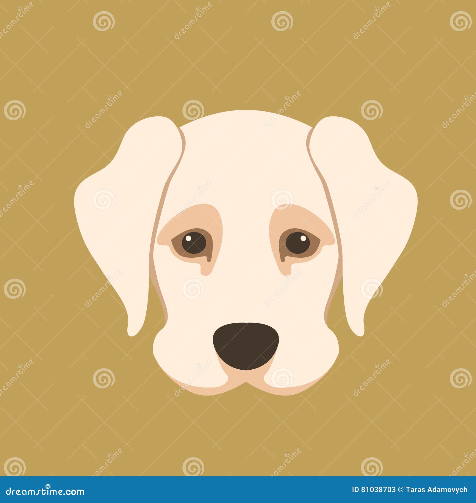 Estilo Principal Del Ejemplo Del Vector De La Cara Del Perrito ...