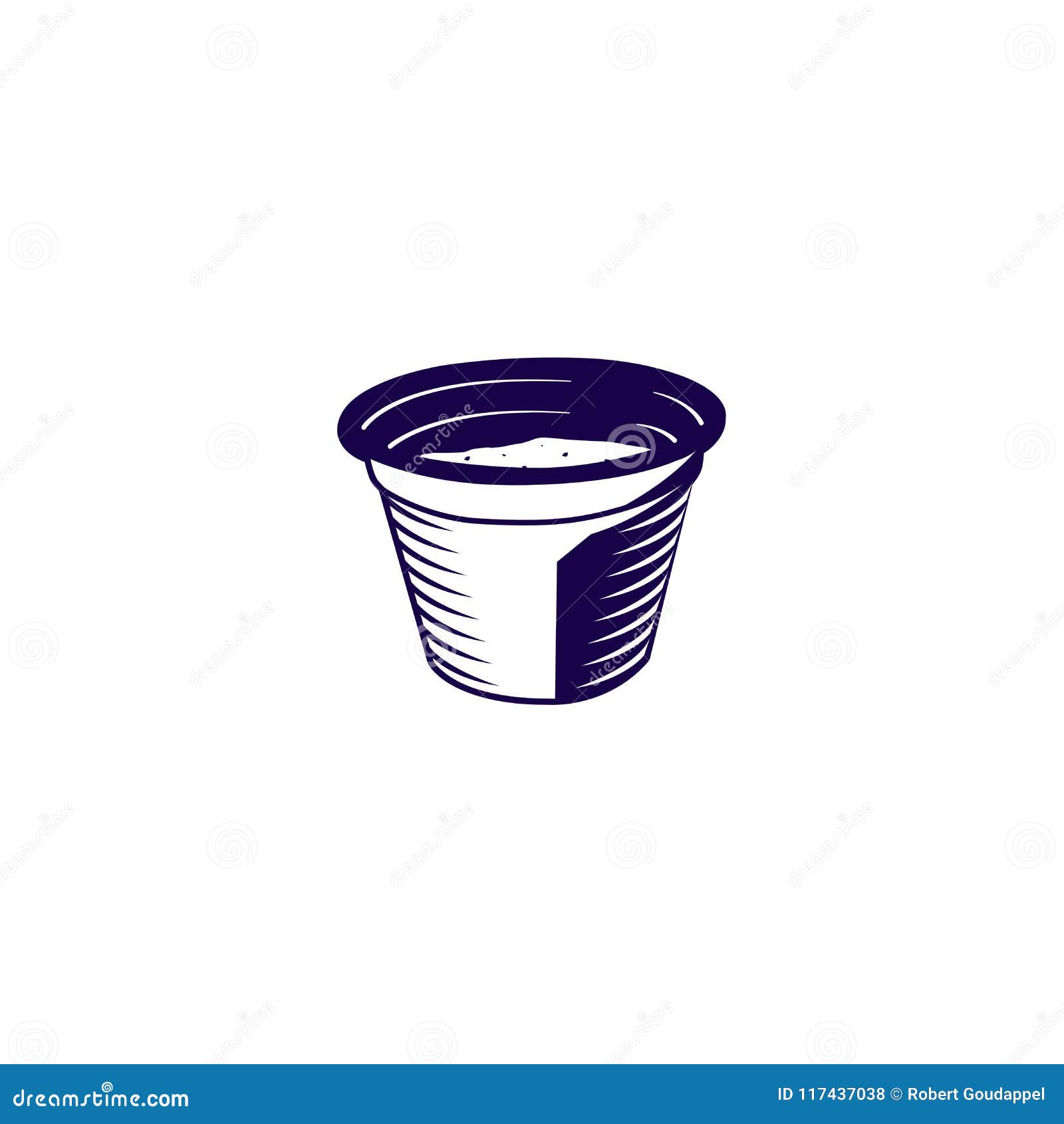 Estilo Retro Del Vintage De La Maceta Del Vector Ilustración del Vector ...