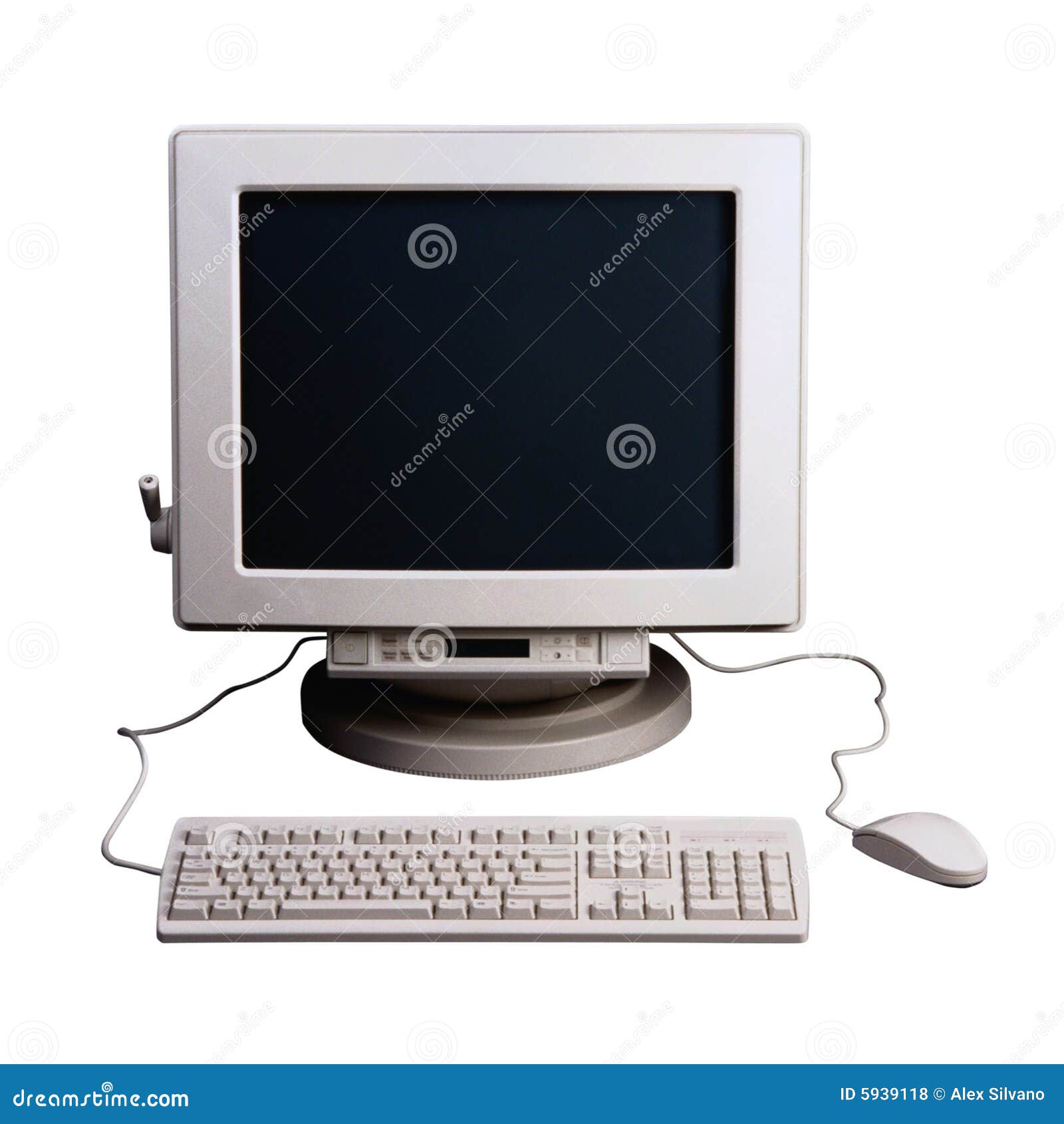 Estilo velho do computador foto de stock. Imagem de microfone - 5939118