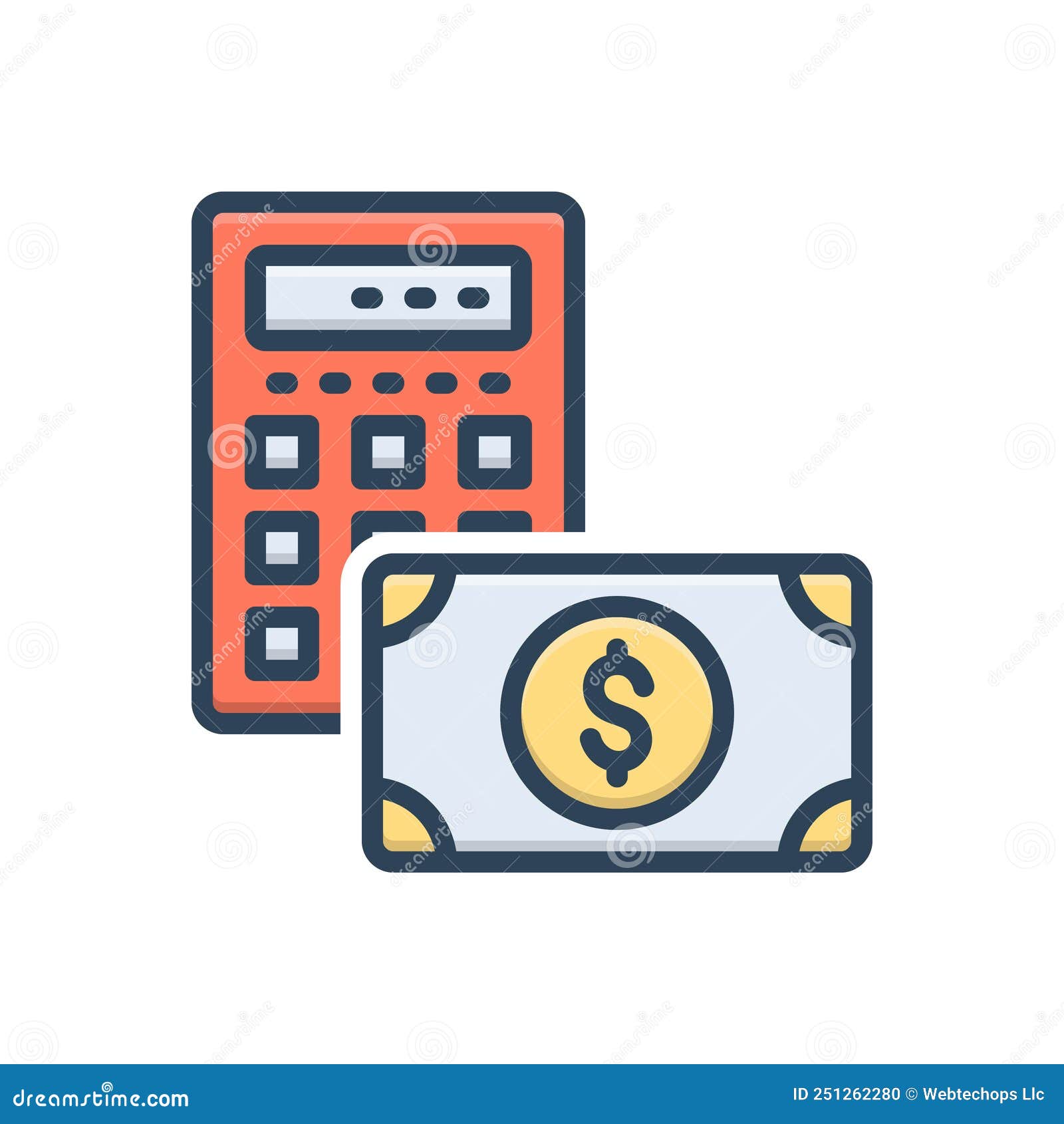Color Illustration Icon for Estimate, Calculation and Guess Stock ...