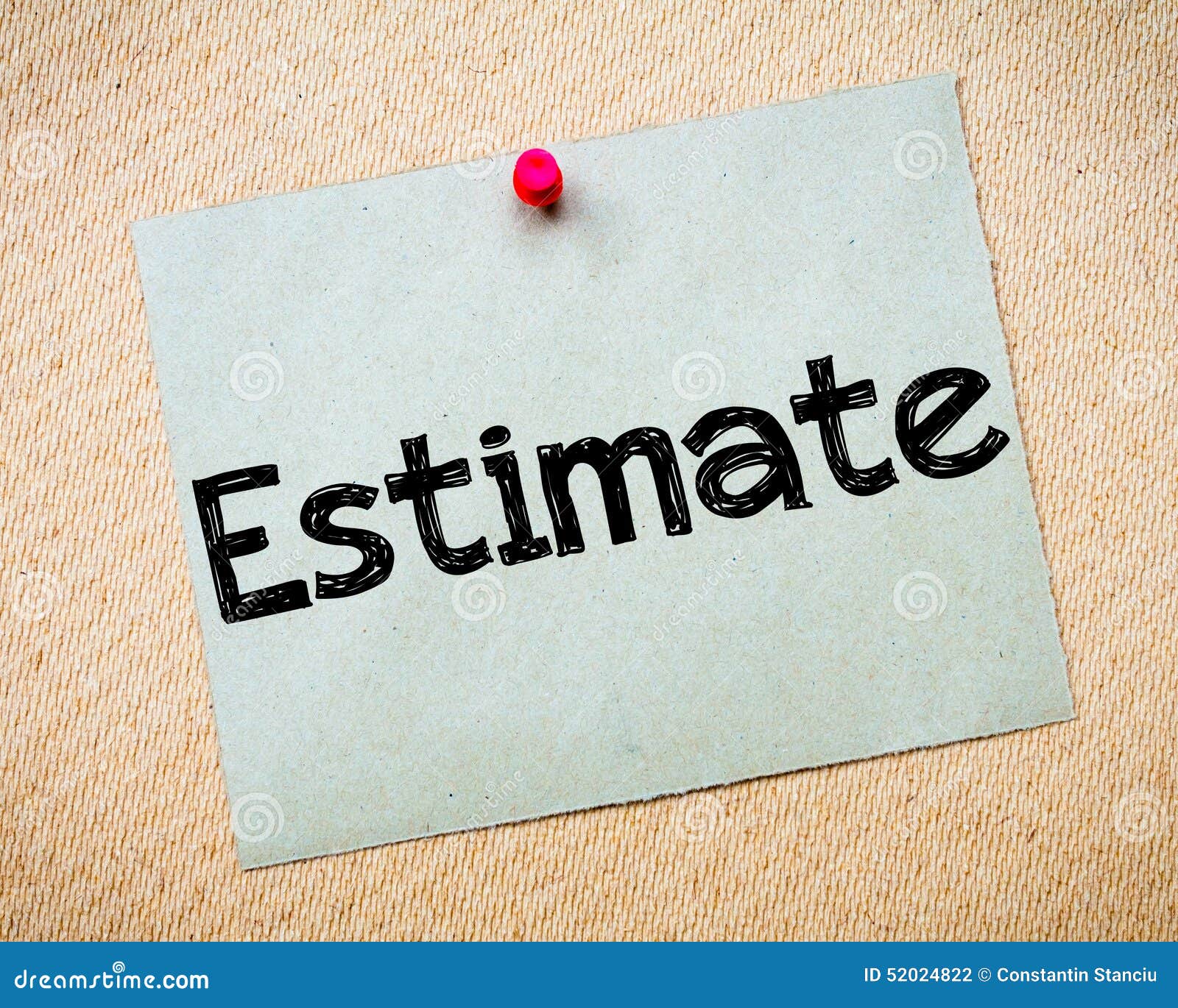 Estimate stock photo. Image of paper, communication, recycled - 52024822