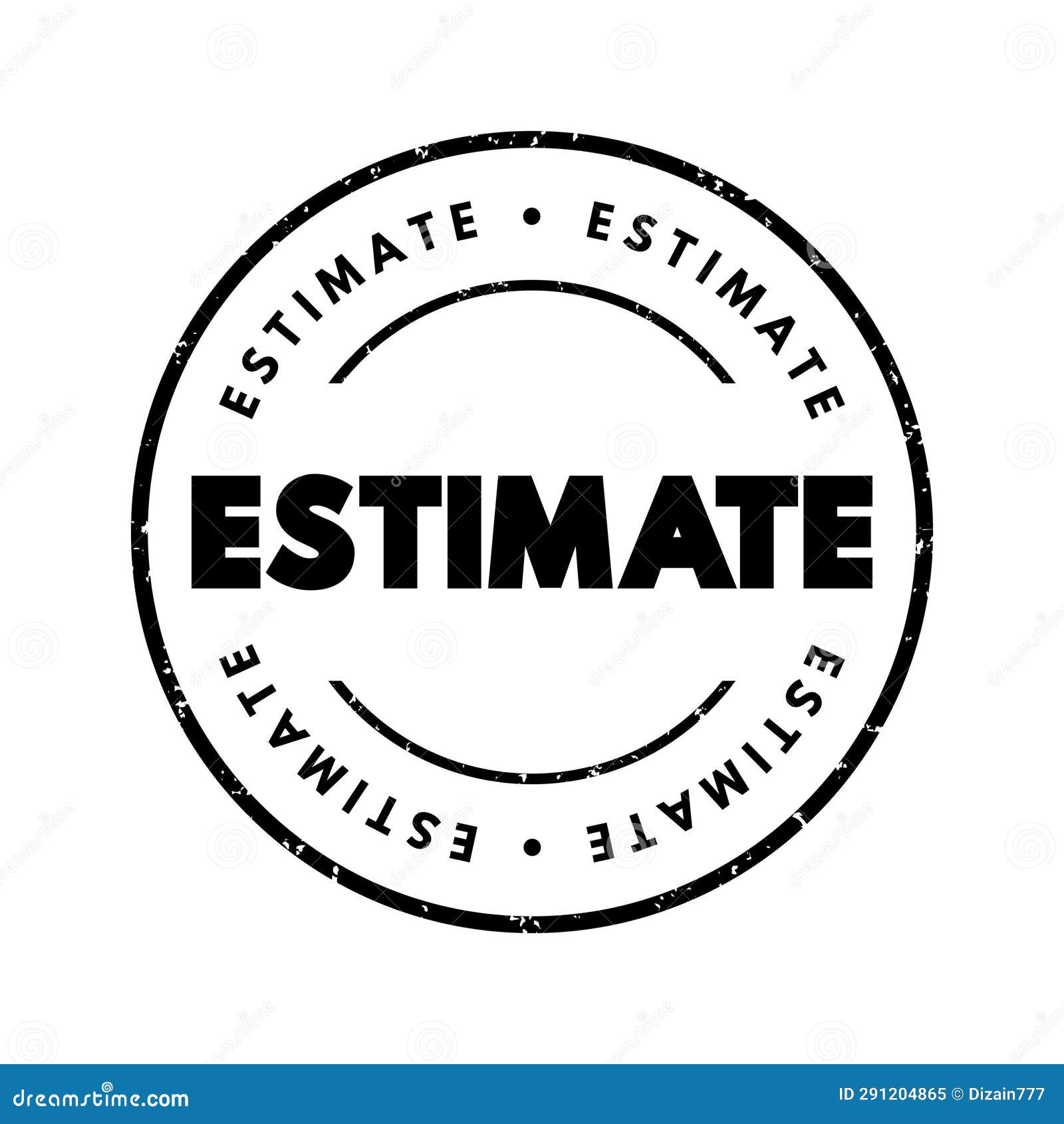 Estimate Text Stamp, Concept Background Stock Illustration ...
