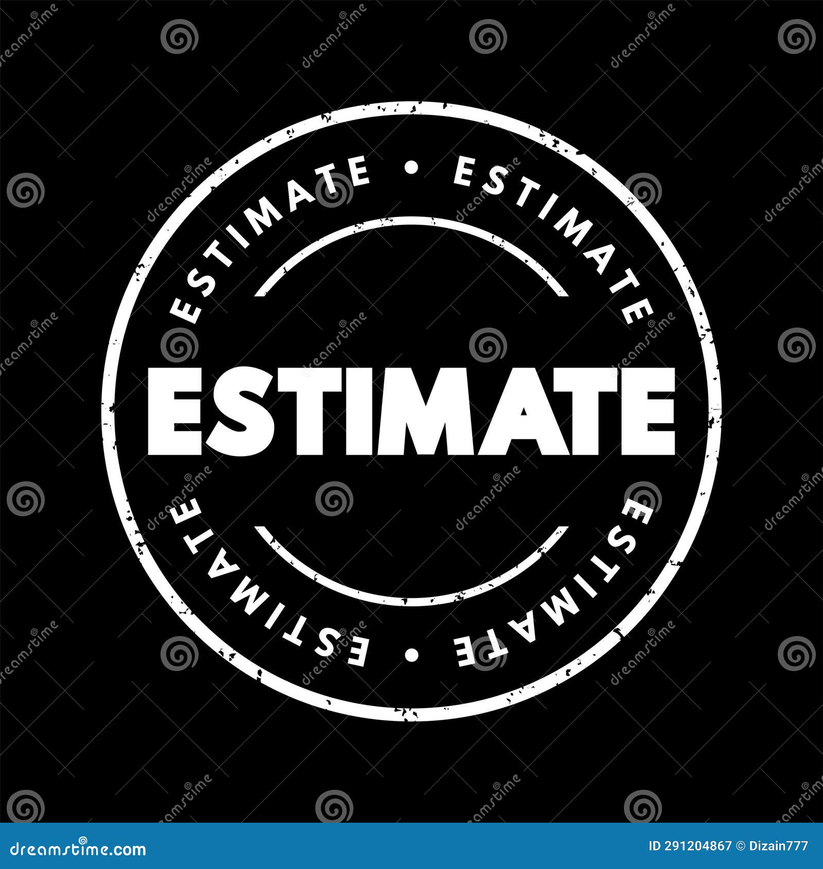 Estimate Text Stamp, Concept Background Stock Illustration ...