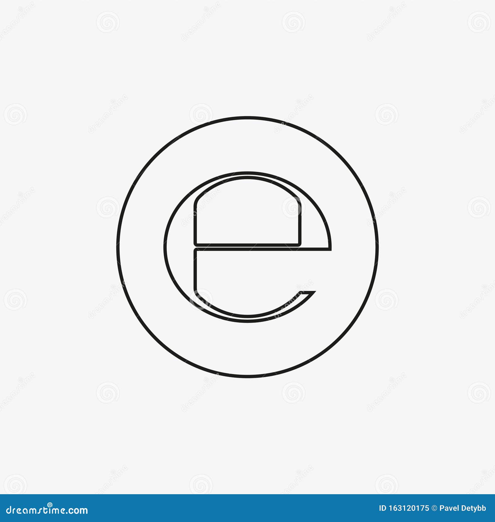 Estimated Sign, E Mark Symbol. Vector Illustration, Flat Design. Stock ...