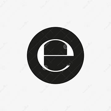 Estimated Sign, E Mark Symbol. Vector Illustration, Flat Design. Stock ...