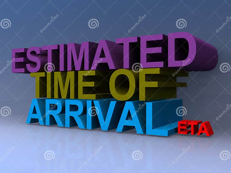 Estimated time of arrival stock illustration. Illustration of passenger ...