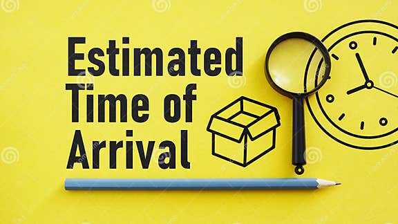 Estimated Time of Arrival ETA is Shown Using the Text Stock Image ...