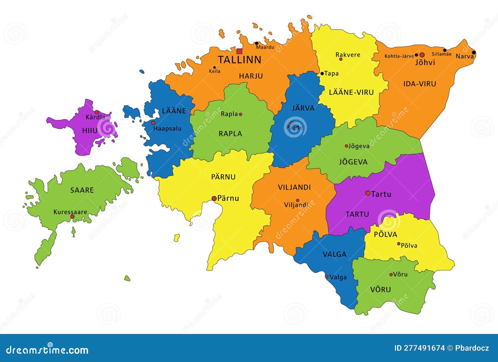 Estonia Political Map
