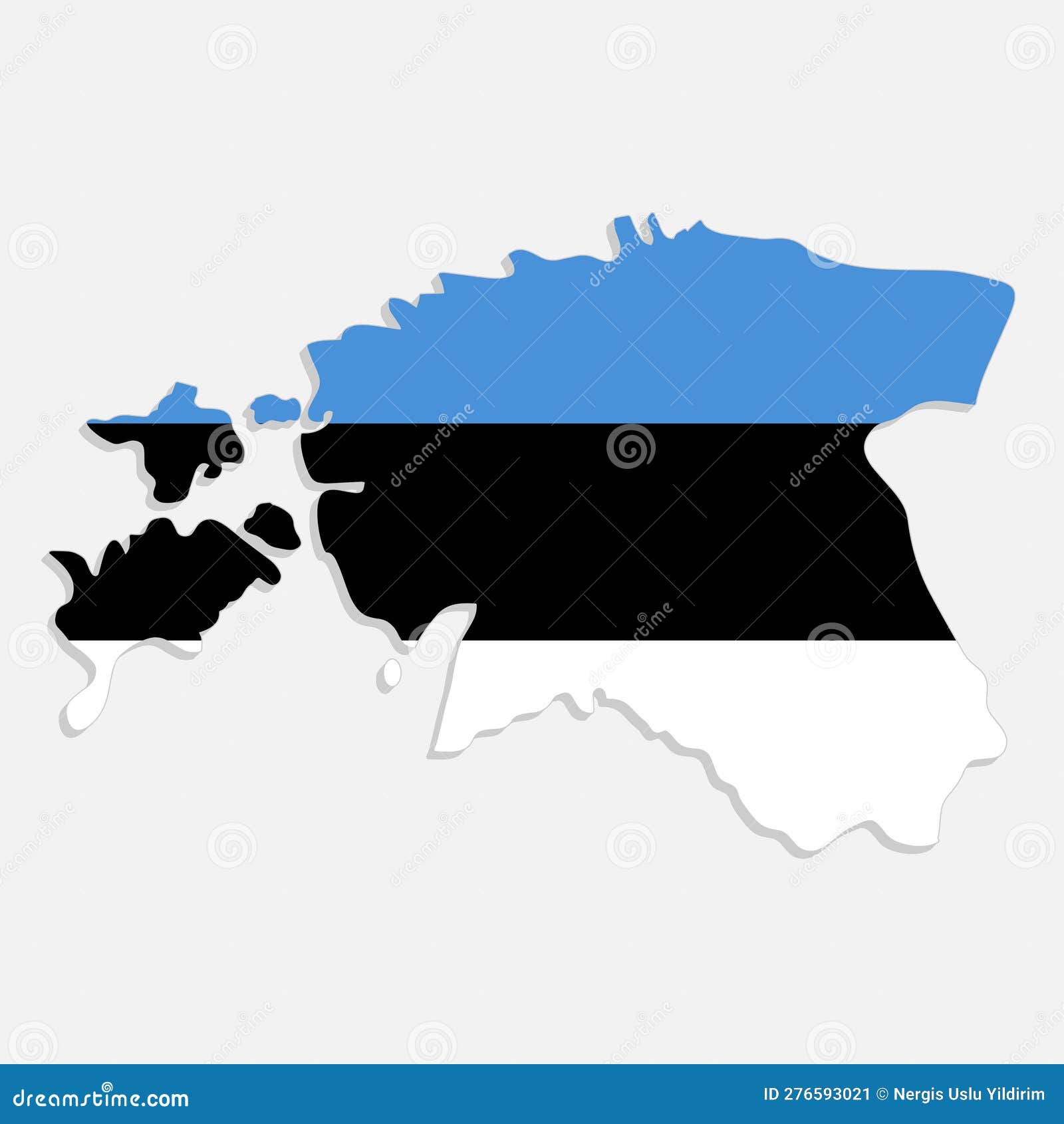 Estonia flag map stock vector. Illustration of national - 276593021