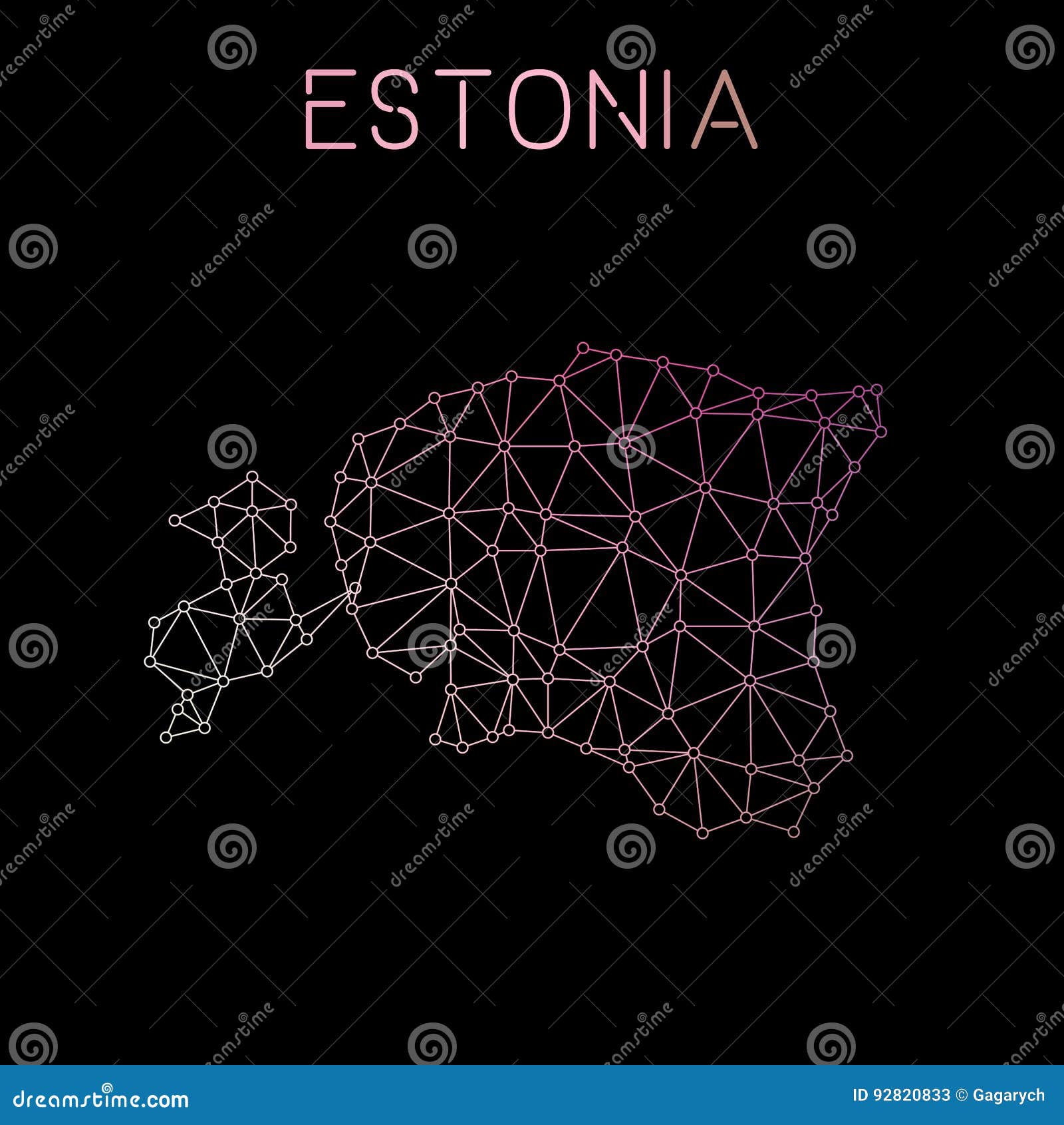 Estonia network map. stock vector. Illustration of infographics - 92820833