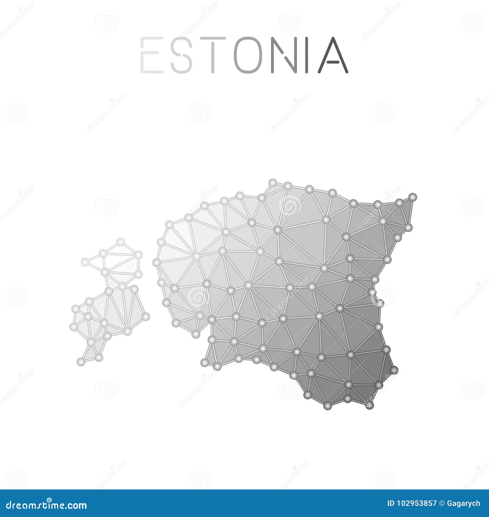 Estonia Polygonal Vector Map. Stock Vector - Illustration of ...