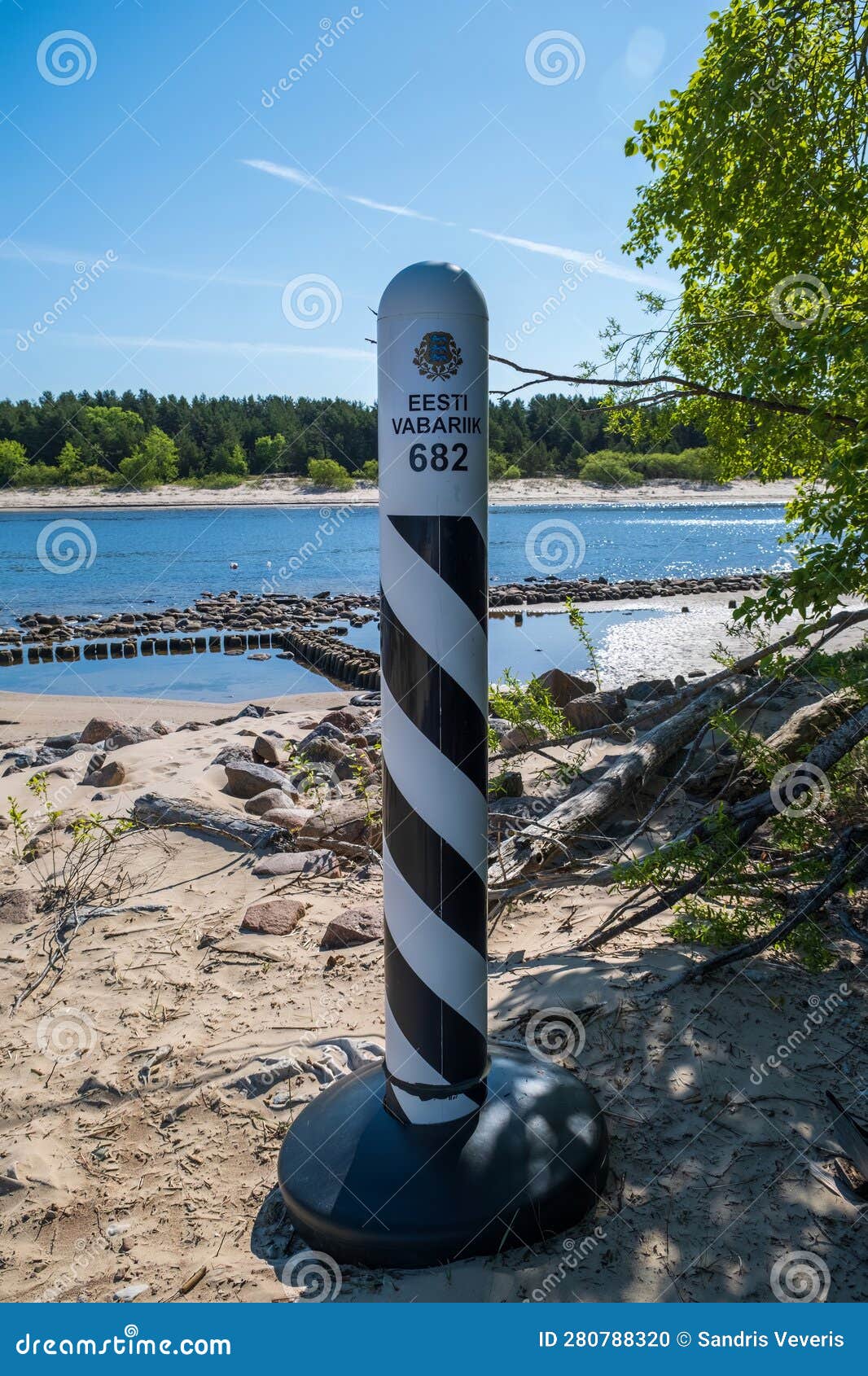 Estonian Border Post on the Border with Russia. Stock Photo - Image of ...