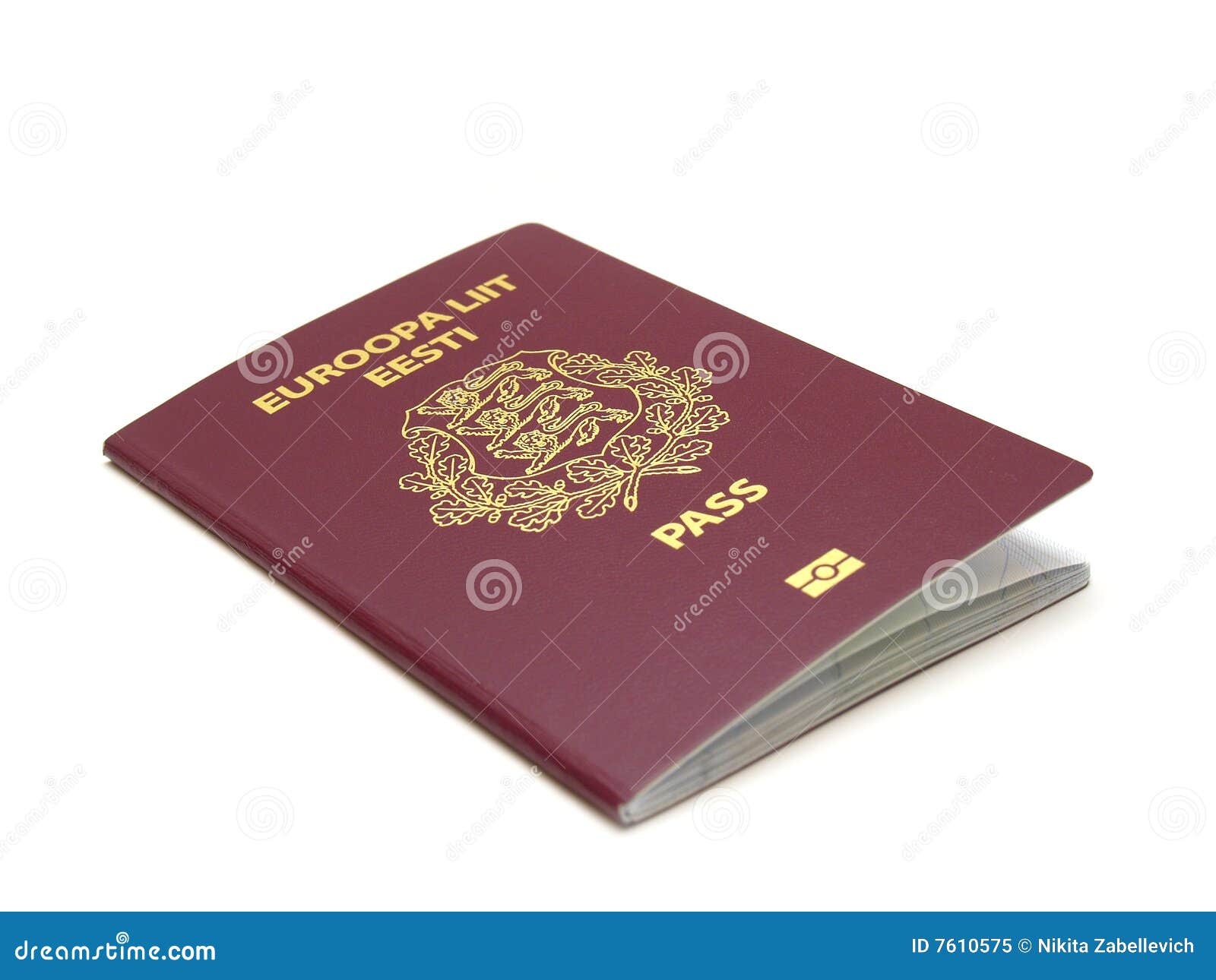 Estonian passport stock image. Image of emblem, passport - 7610575
