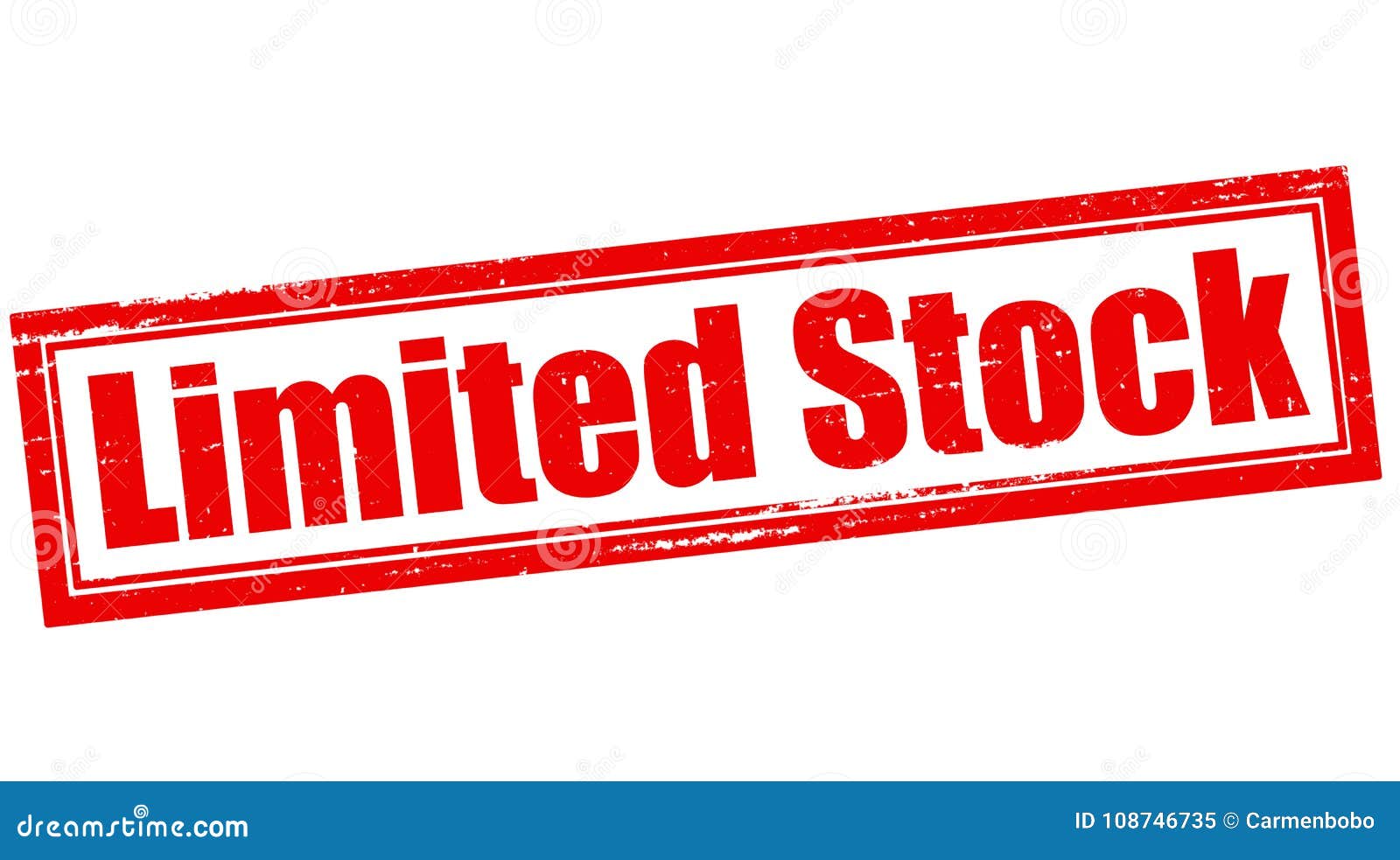 ESTOQUE LIMITADO ilustração stock. Ilustração de vermelho - 108746735