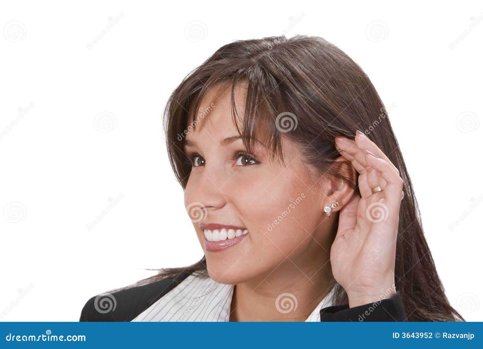 Estoy escuchando foto de archivo. Imagen de actitud, empresario - 3643952