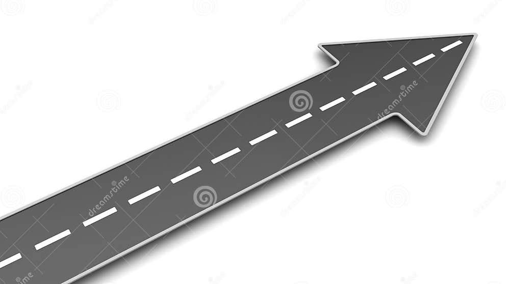 Estrada com seta ilustração stock. Ilustração de suceda - 76444037