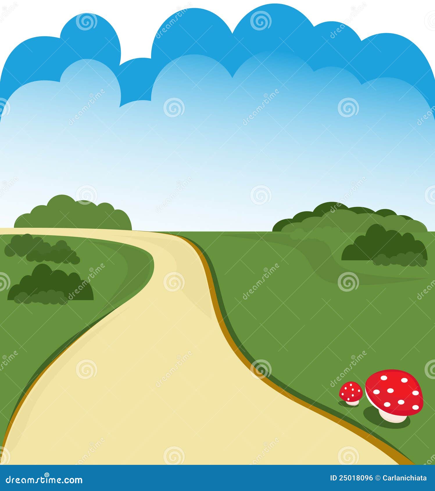 Estrada Dos Desenhos Animados Ilustração do Vetor - Ilustração de ...