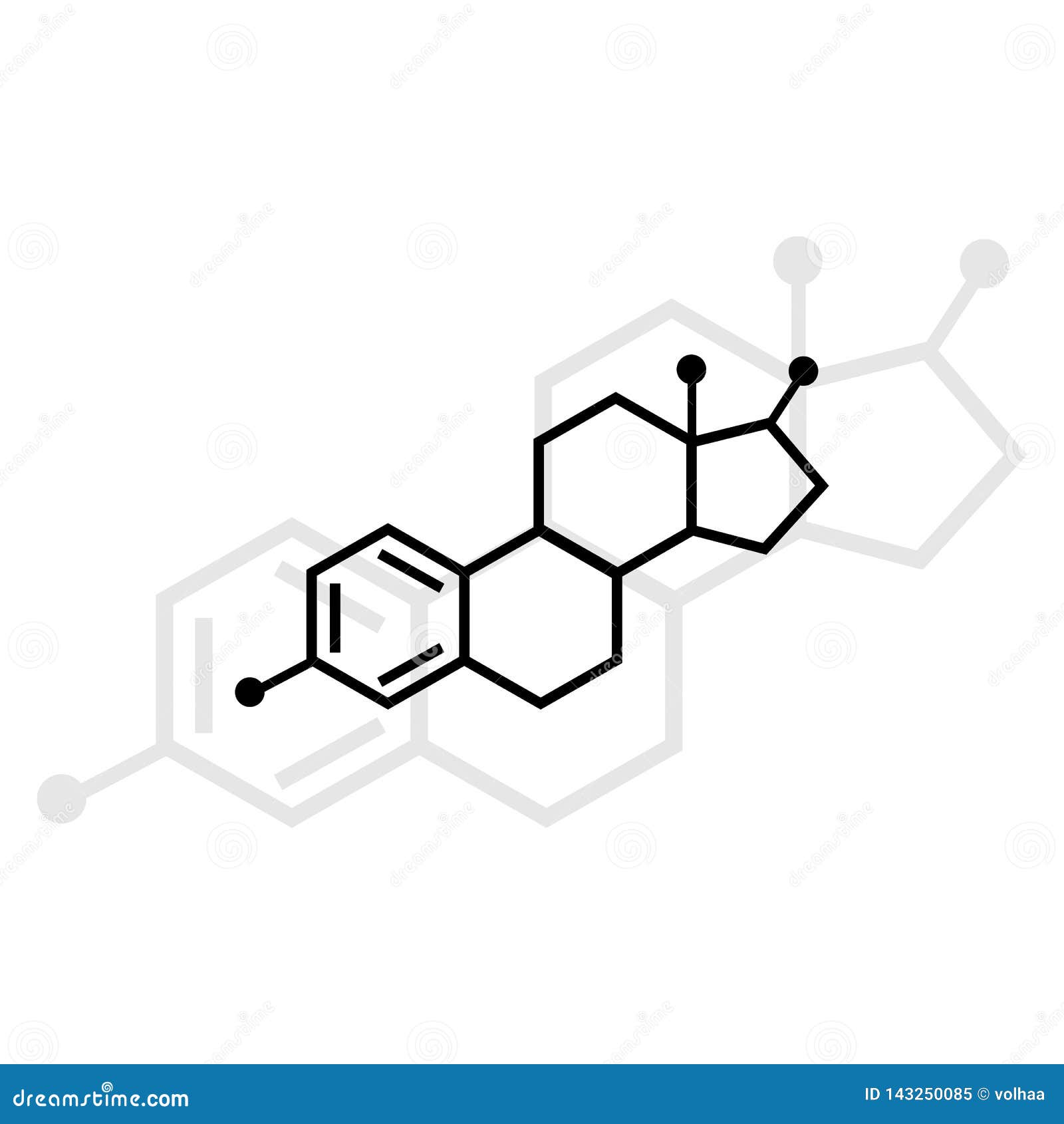 Estradiol Molecular Formula Vector Icon Stock Vector - Illustration of ...