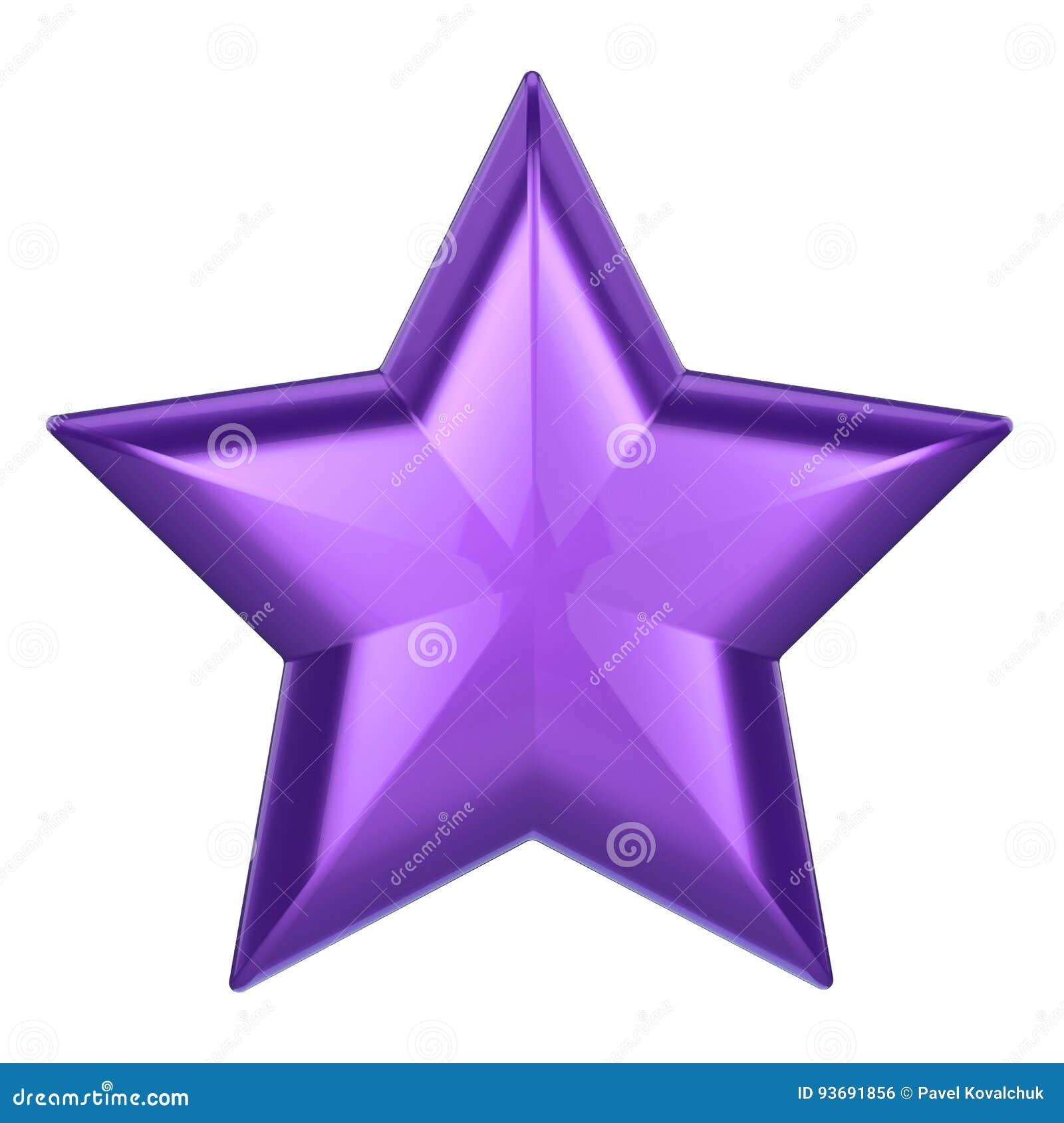 Estrela Do Roxo Da Ilustração 3D Ilustração Stock - Ilustração de pedra ...