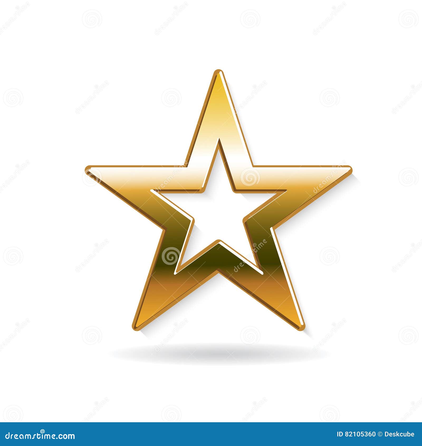 Estrela Dourada Logo Illustration Ilustração do Vetor - Ilustração de ...