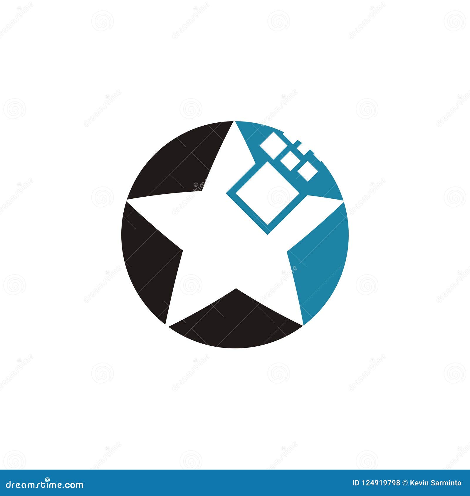 Estrela Logo Design ilustração do vetor. Ilustração de conceito - 124919798