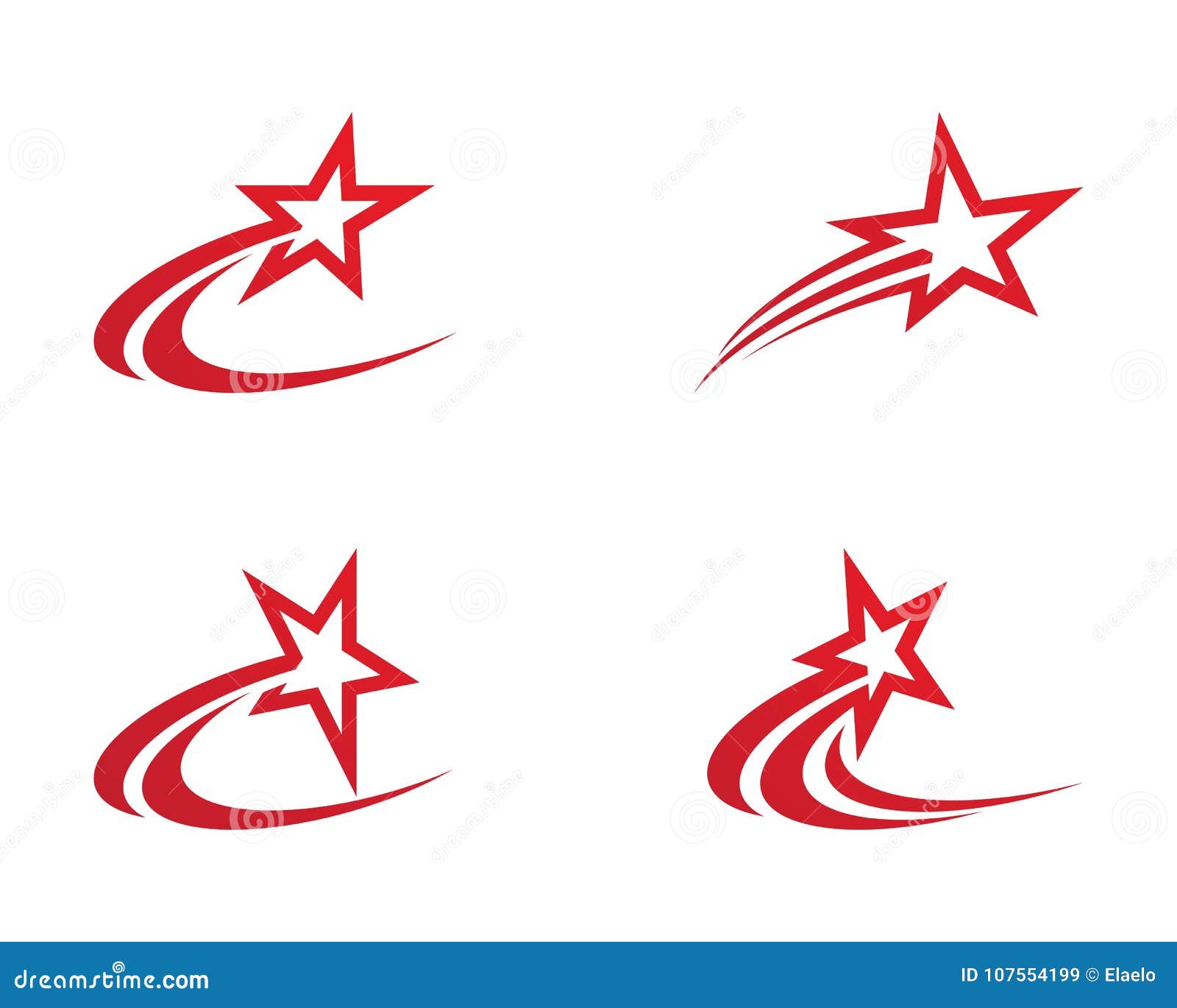 Estrela Logo Template ilustração do vetor. Ilustração de letra - 107554199