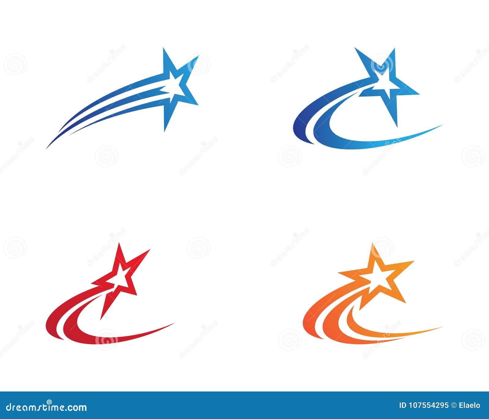 Estrela Logo Template ilustração do vetor. Ilustração de euforia ...