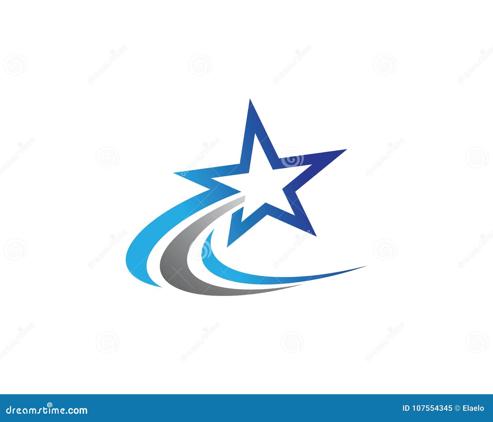 Estrela Logo Template ilustração do vetor. Ilustração de forma - 107554345