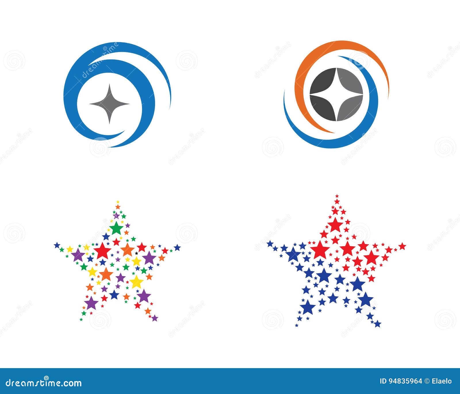 Estrela Logo Template ilustração do vetor. Ilustração de idéia - 94835964