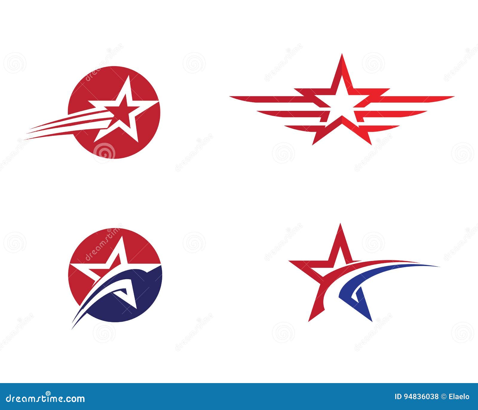 Estrela Logo Template ilustração do vetor. Ilustração de seta - 94836038