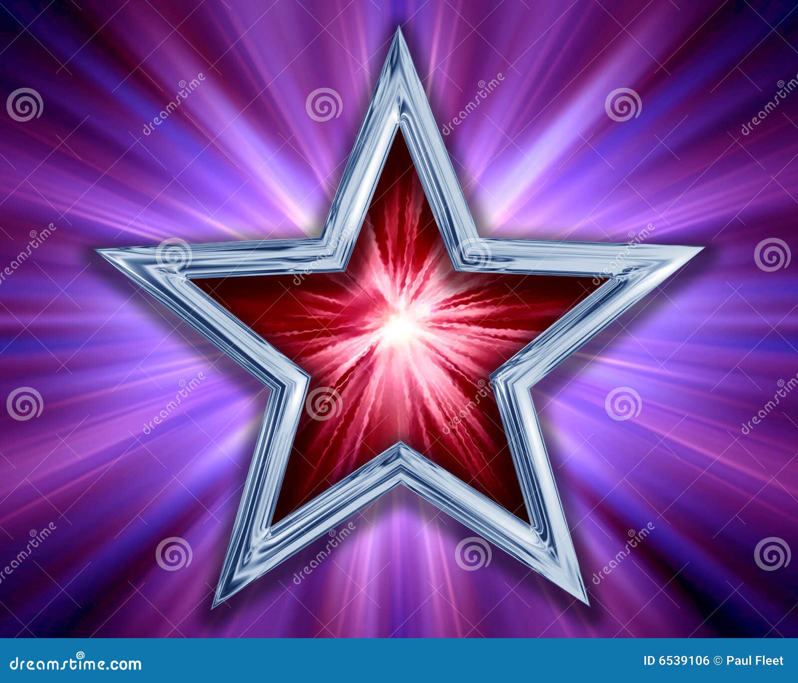 Estrela no fundo roxo ilustração stock. Ilustração de prata - 6539106